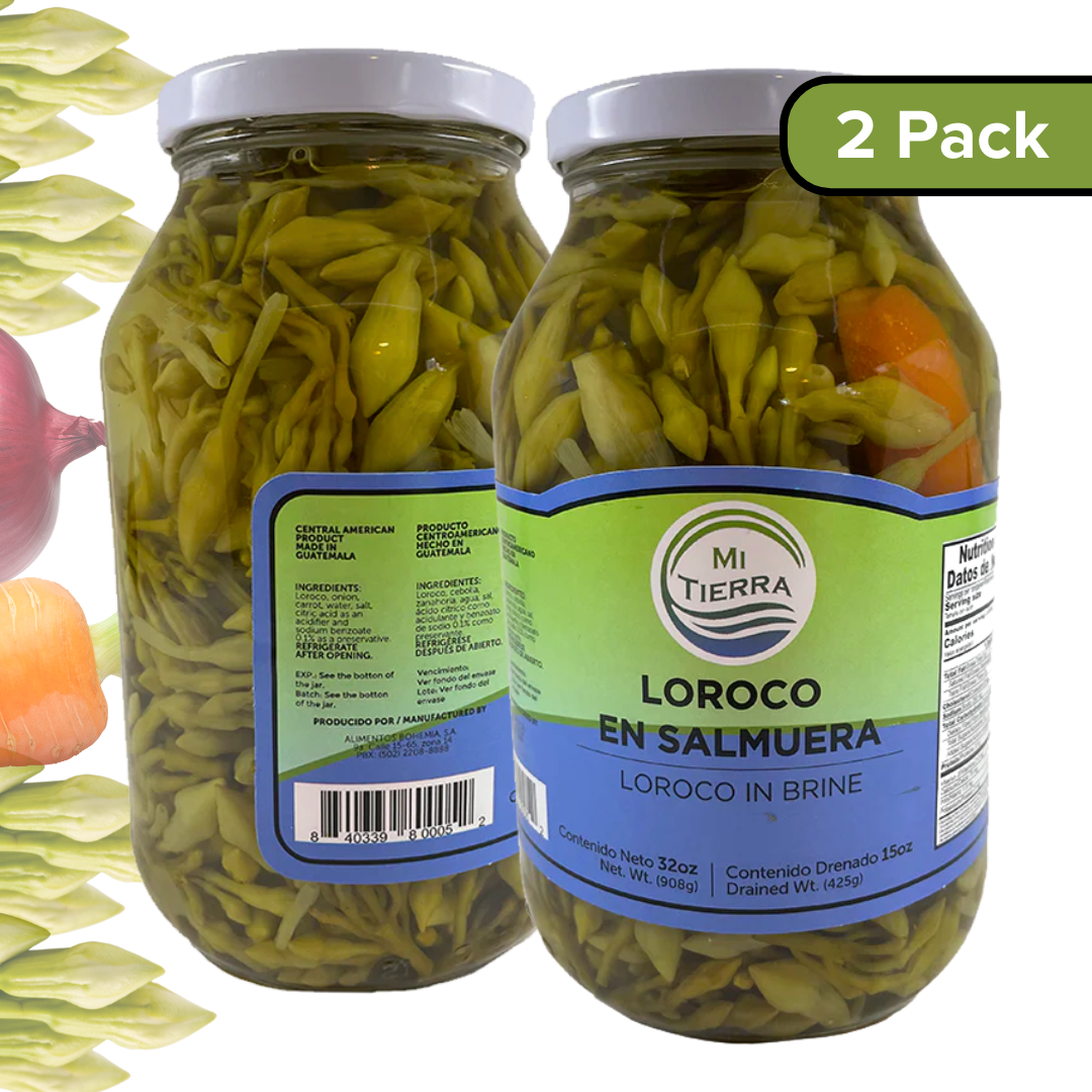 MI TIERRA - Loroco in Brine 32oz - Loroco En Salmuera - Pack of 2 ...